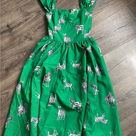 Unique Vintage | Dresses | Unique Vintage Emerald Zebra Print Dress ...